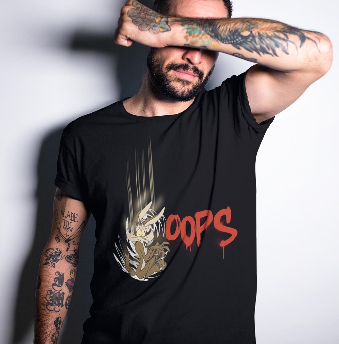 Camiseta de Looney Tunes Wile E Coyote Oops Falling, camiseta gráfica ...