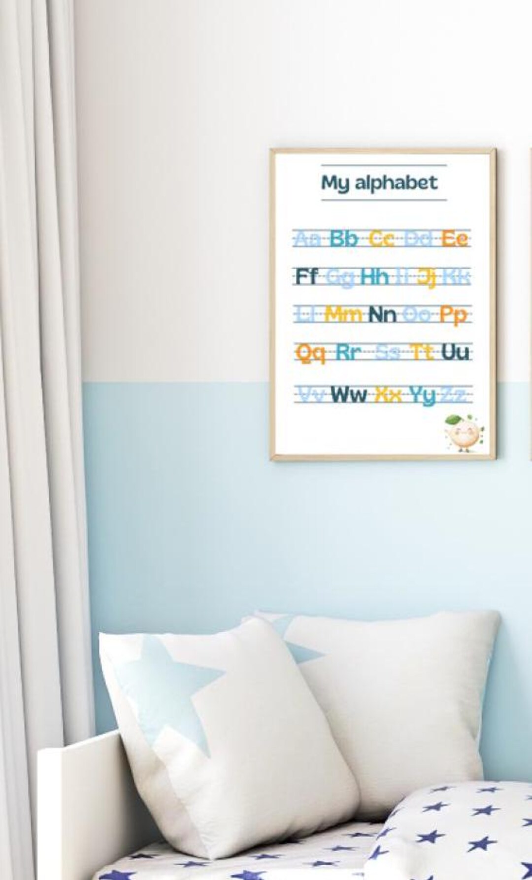 Rainbow Alphabet Poster, Educational Wall Art Printable, Homeschool ...