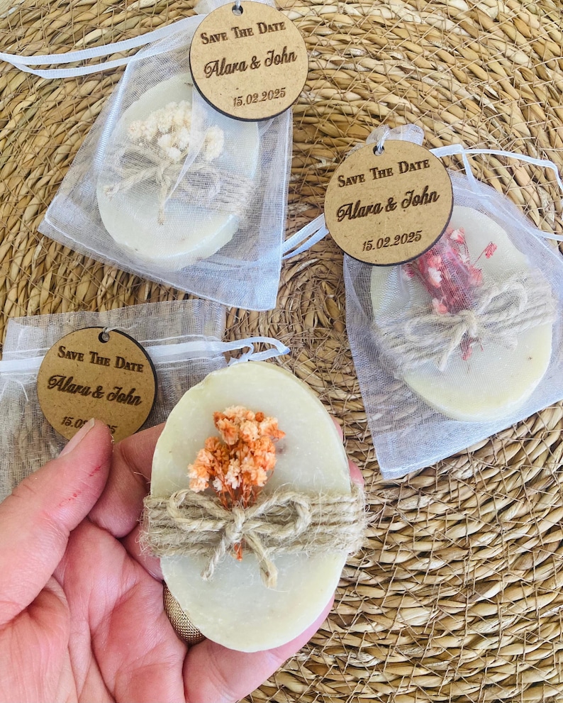 Personalized Scented Soap Wedding Favors: Handmade Floral Soap - Etsy