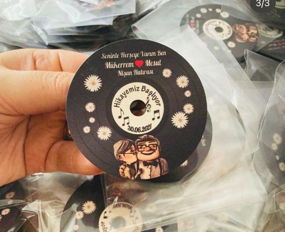 Wooden Magnets Save the Date, Wooden Record Plak Wedding Gift, Thank ...