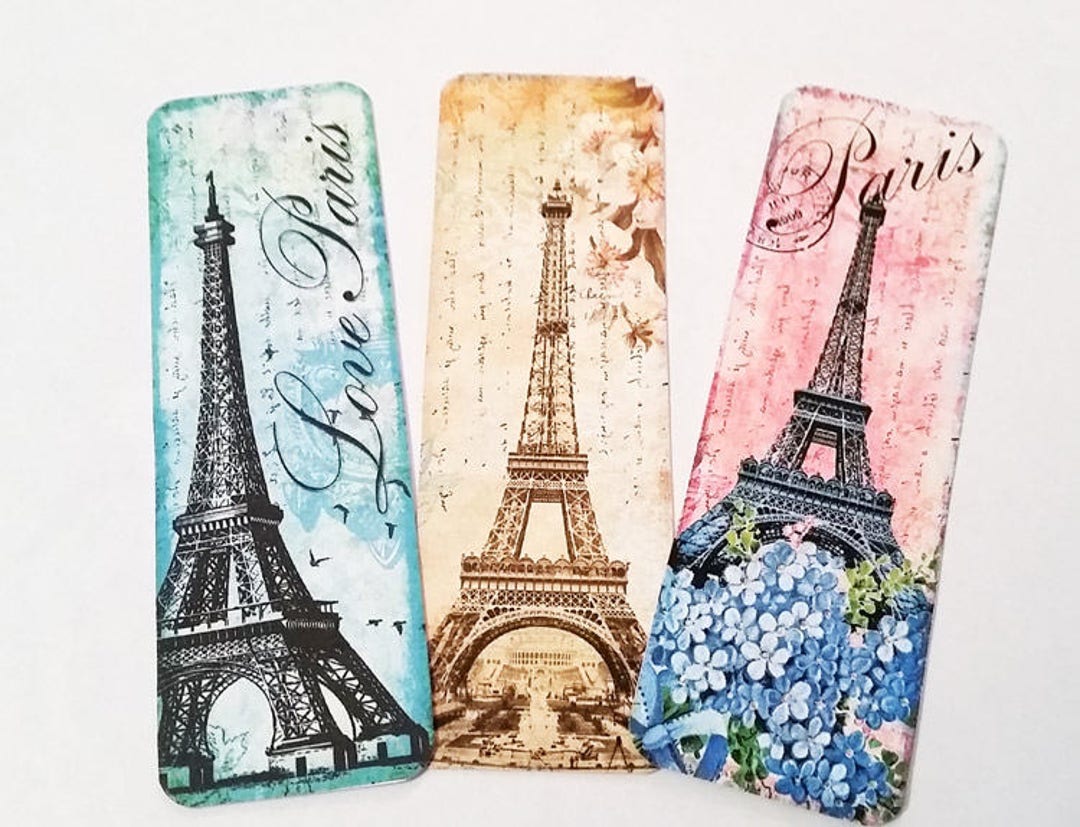 Eiffel Tower-bookmarks-set of 8-paris Spring-colorful Bookmarks-bookish ...