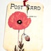Red Poppy Tags-set of 6-red Flower Tag-postcard Poppies Garden Tagss ...