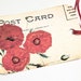 Red Poppy Tags-set of 6-red Flower Tag-postcard Poppies Garden Tagss ...