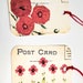 Red Poppy Tags-set of 6-red Flower Tag-postcard Poppies Garden Tagss ...