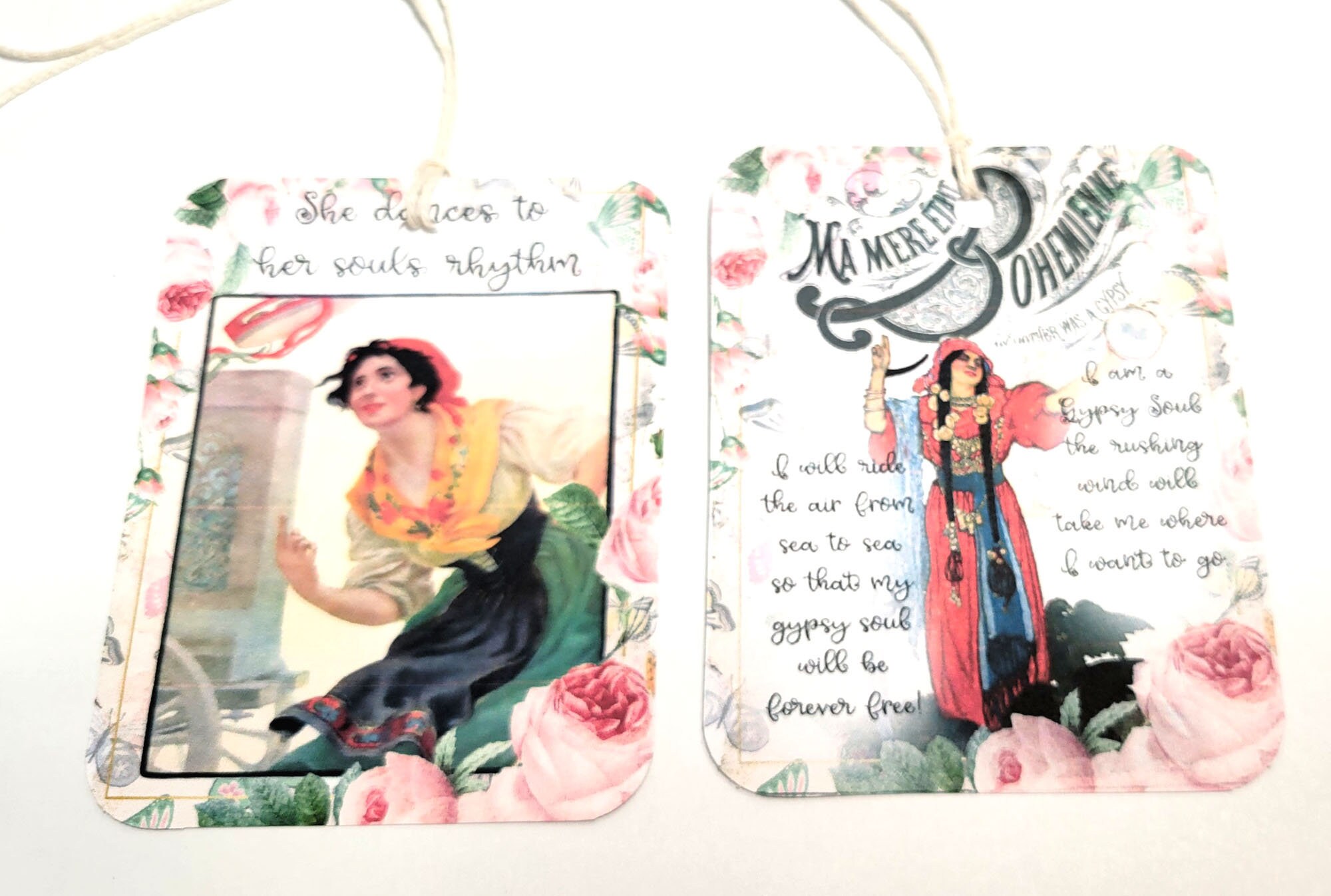 Gypsy Gift Tags-variety Set 9-beautiful Gypsies-positive Gypsy Text ...