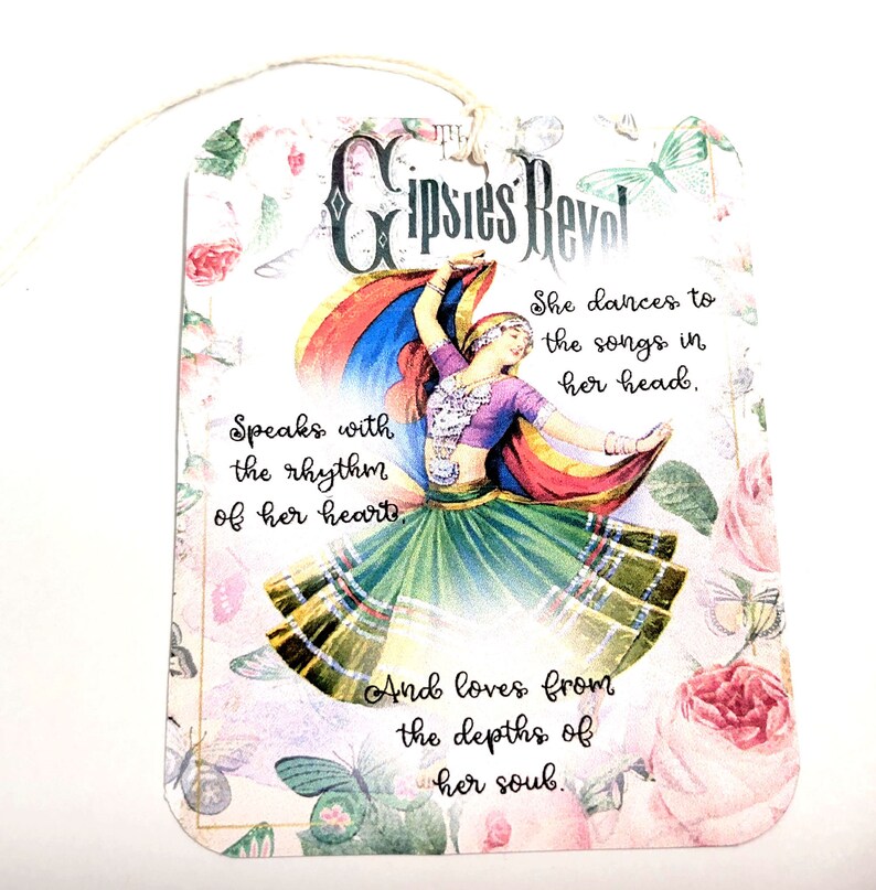 Gypsy Gift Tags-variety Set 9-beautiful Gypsies-positive Gypsy Text ...