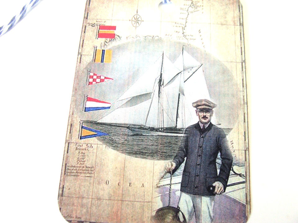 Sailor Tags-set of 6-nautical Tags-cottage Style-vintage Look-ship Tags ...
