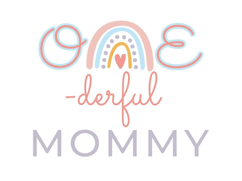 Miss One Derful SVG Bundle: Watercolor Rainbow 1st Birthday (digital ...