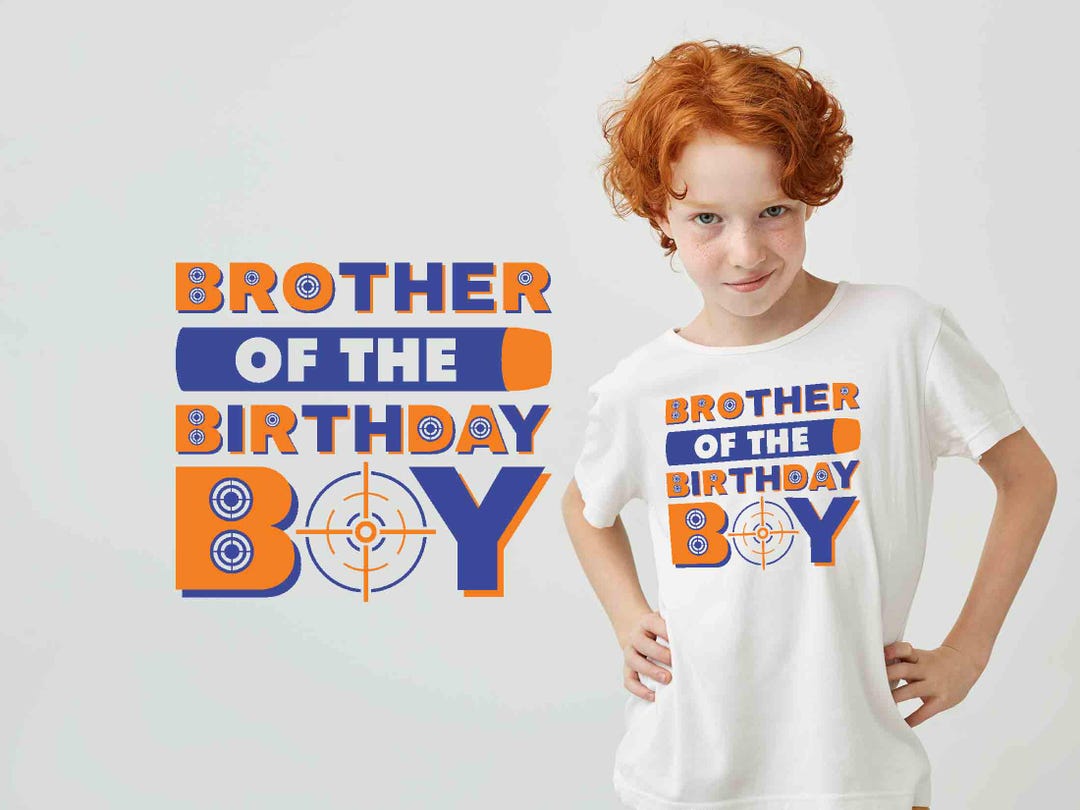 Brother of Birthday Boy SVG: Nerf Party Shirt Design (digital File) - Etsy