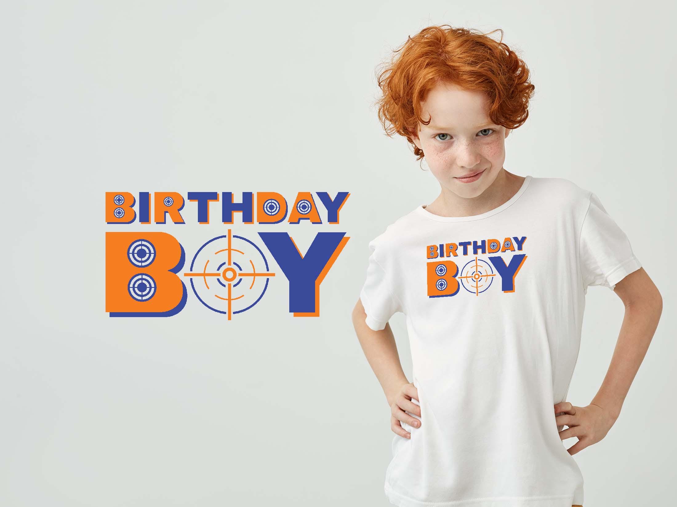 Nerf Birthday Boy SVG PNG, Target Style Nerf Party Shirt Design, Orange ...