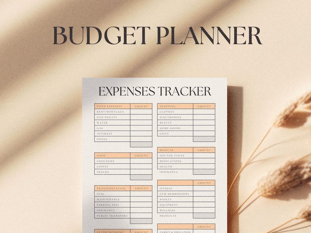 Budget Creator Canva Project, Family Budget Planner, Monthly Expense ...