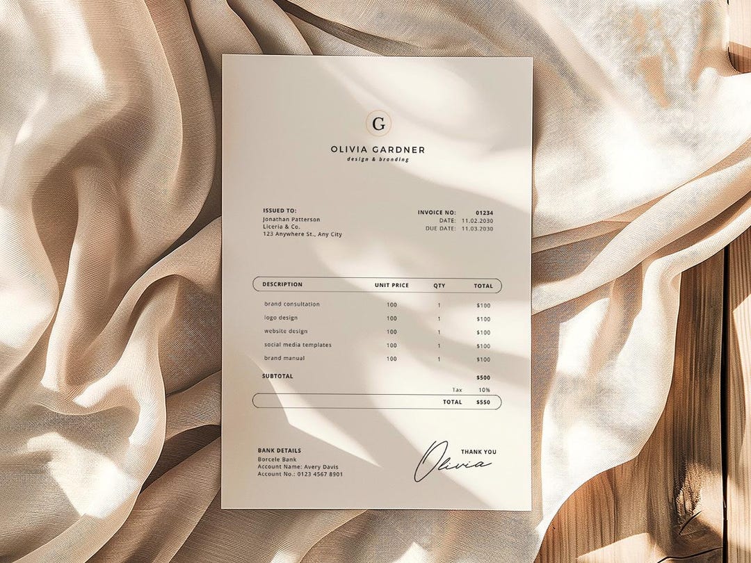 Invoice Creator Canva Design, Online Invoicing, Square Invoice, Invoice ...