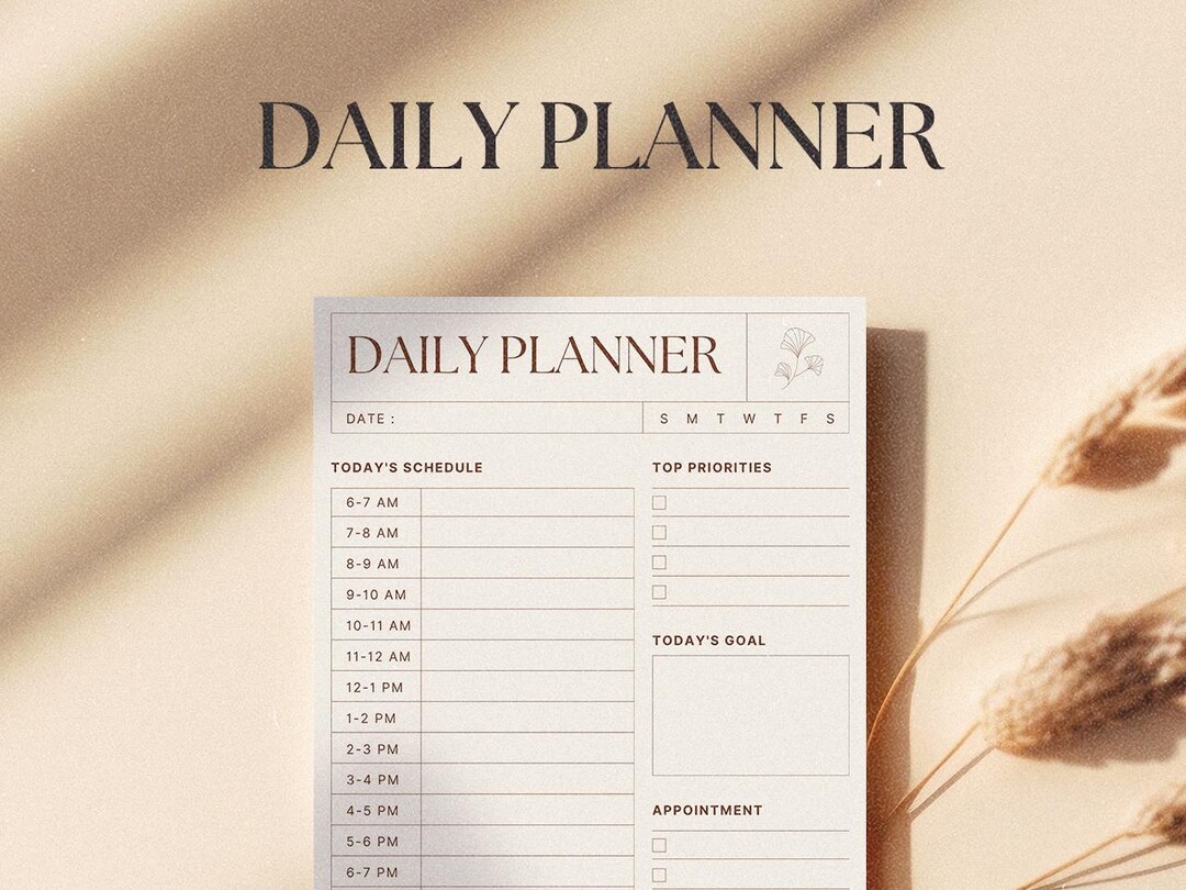Daily Routine Planner Canva Designs, Best Daily Planner, Daily Planner ...