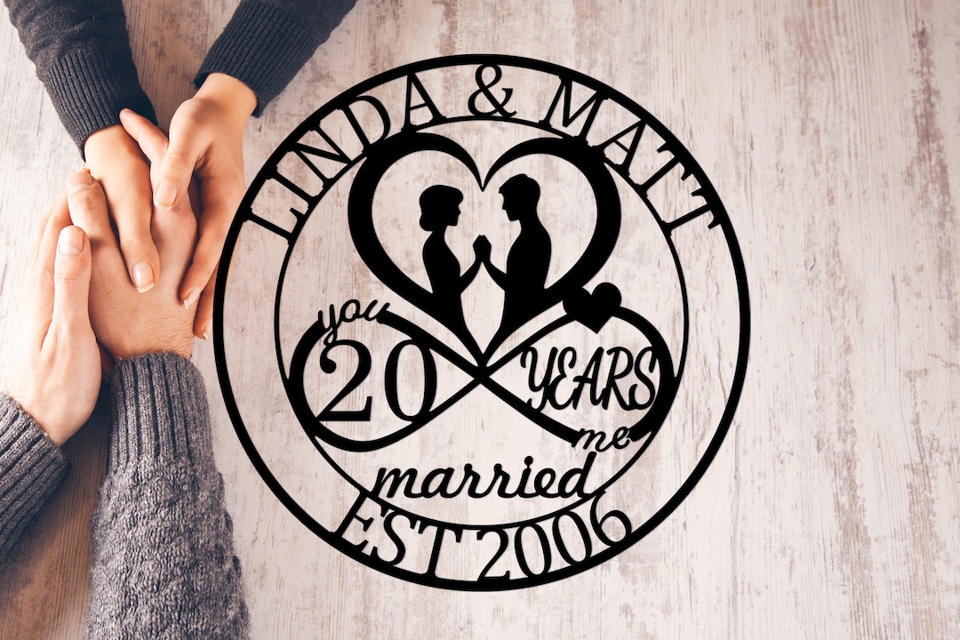 Personalized 20th Wedding Anniversary Gift, 20th Anniversary Gifts for ...