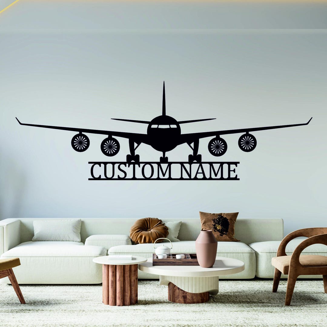 Custom Metal Airplane Wall Art, Aviation Decor - Etsy