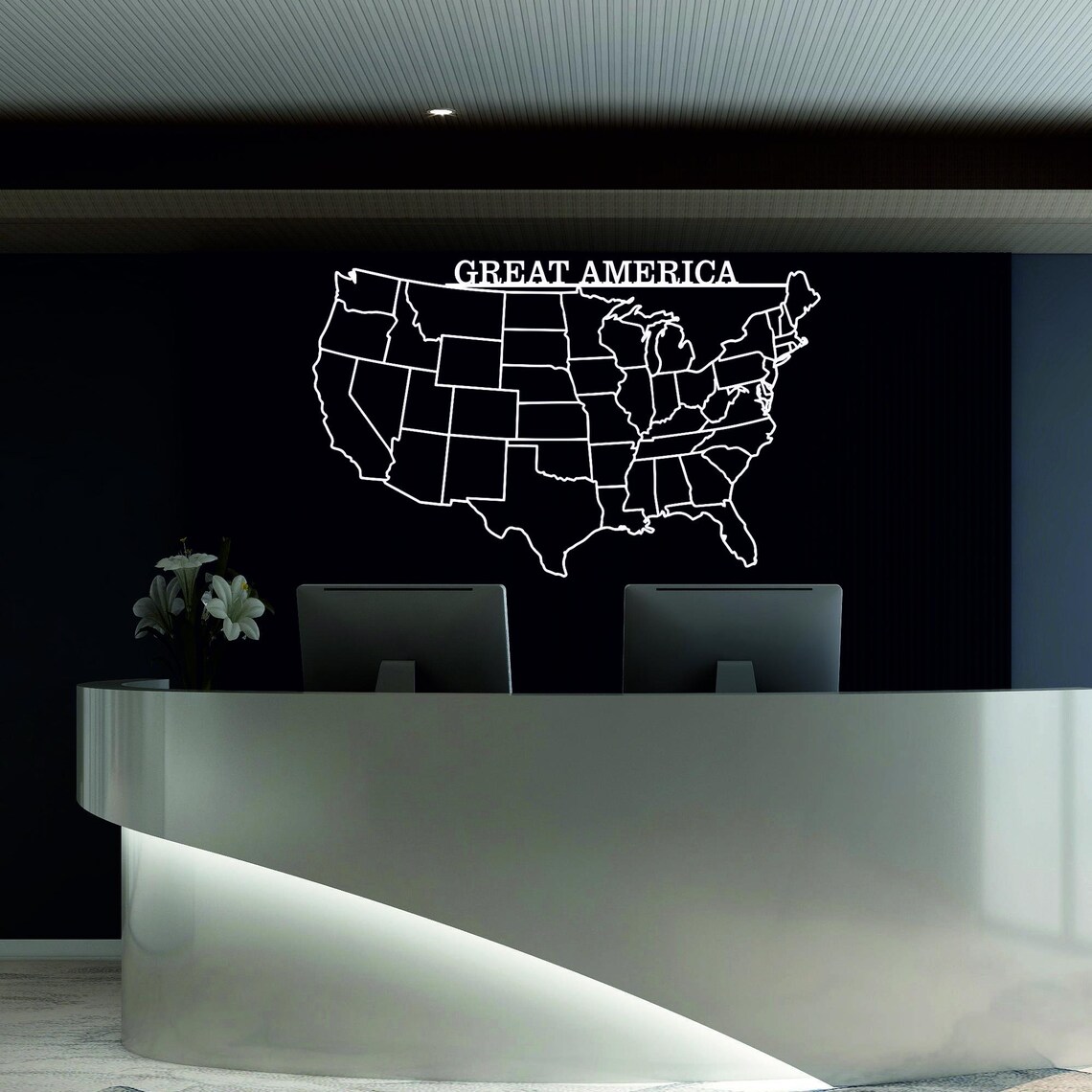 Personalized Metal USA Map Wall Art – United States Decor - Etsy