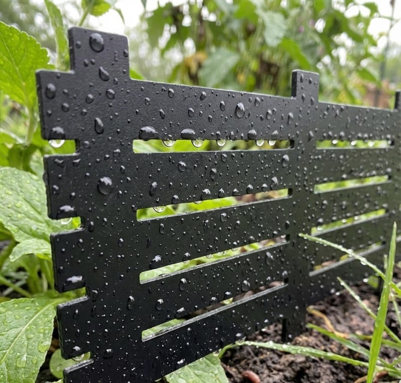 Metal Garden Fence Panels, Decorative Plant Protector, Flower Bed ...