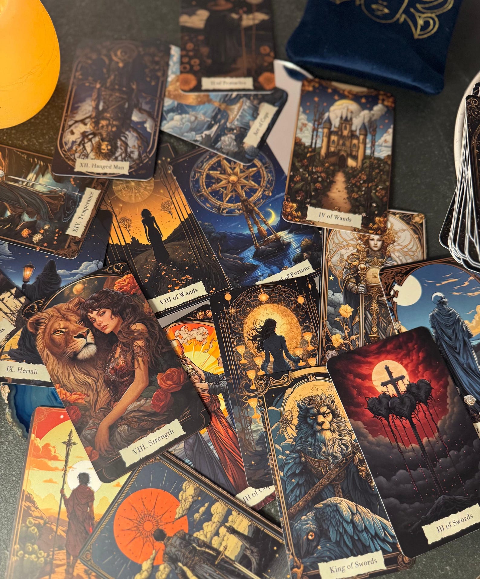 Premium Custom 78-card Tarot Deck With Ai-generated Art and Velvet ...