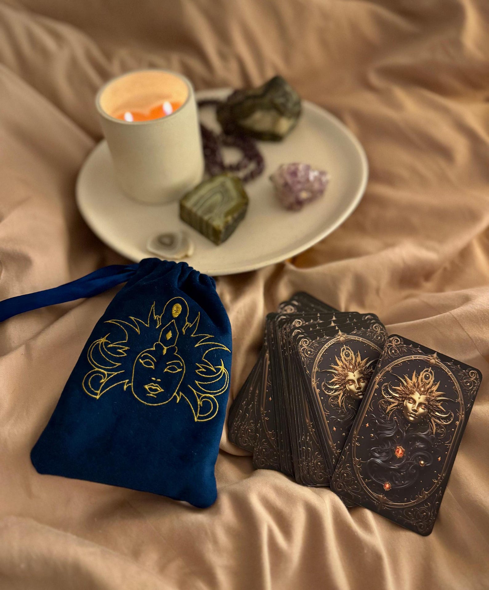Premium Custom 78-card Tarot Deck With Ai-generated Art and Velvet ...