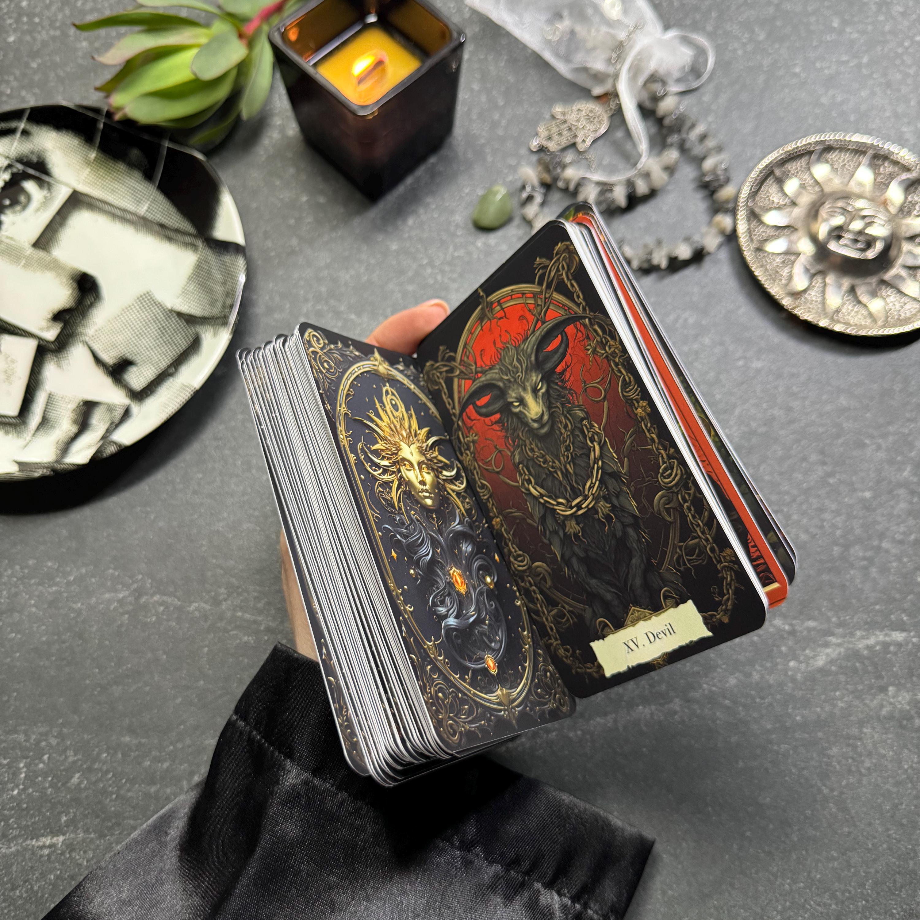 Fortuna Tarot: Mystical Tarot Deck & Valor Bag, 78 Cards Full Deck ...