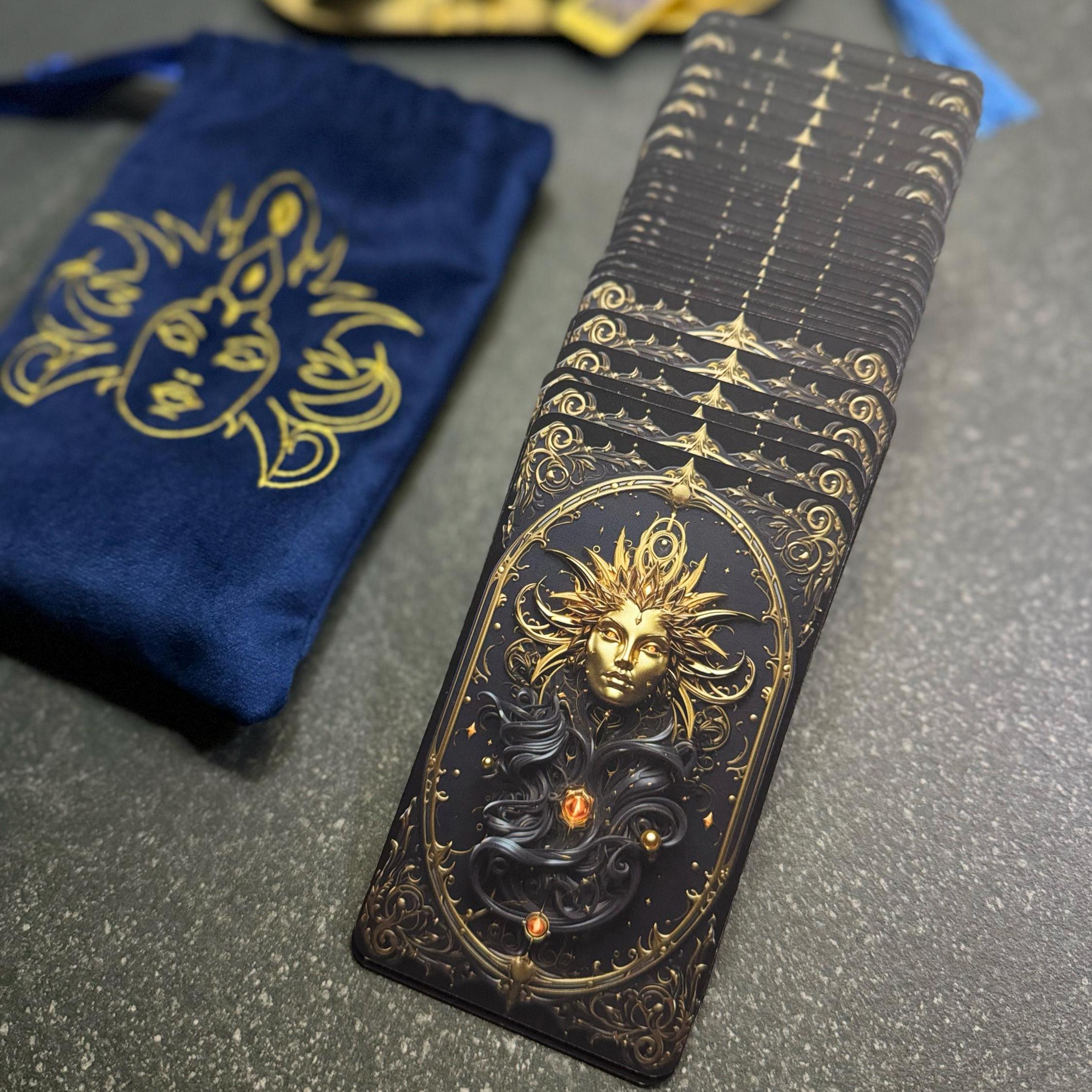 Fortuna Tarot: Mystical Tarot Deck & Valor Bag, 78 Cards Full Deck ...