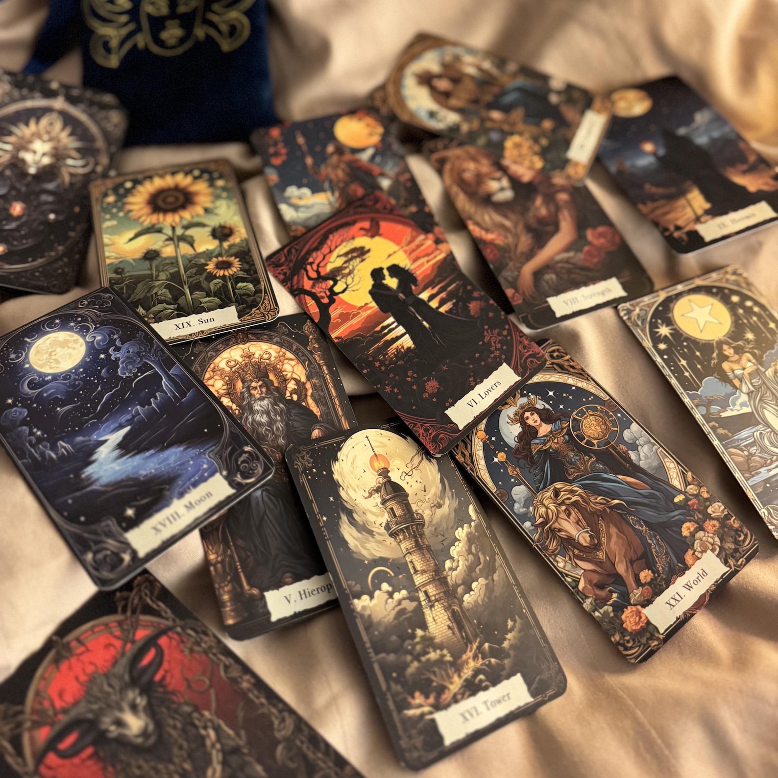Fortuna Tarot Deck, Tarot Oracle Cards, Custom 78 Tarot Cards, Unique ...