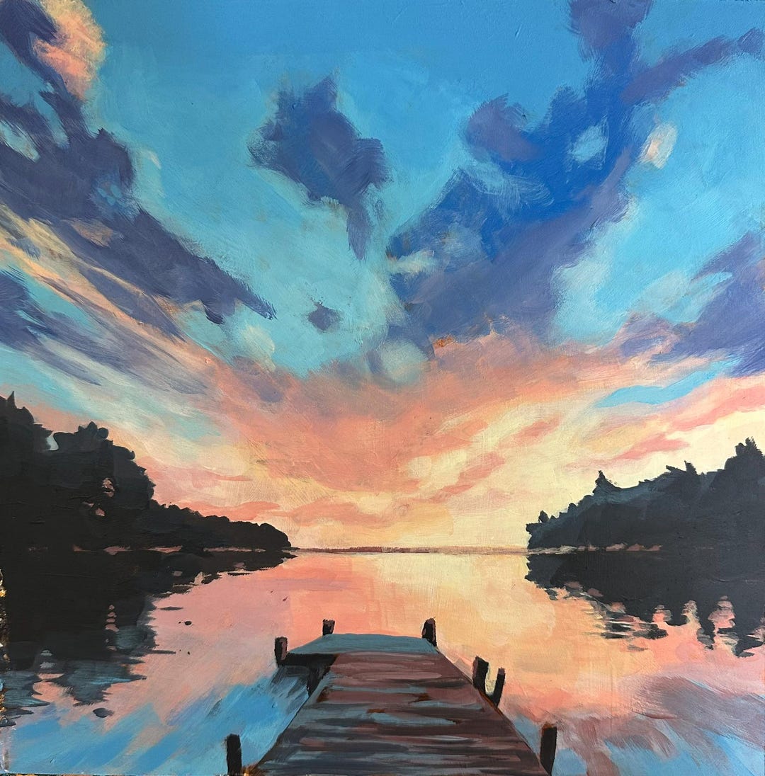 Dock at Sunset - Etsy