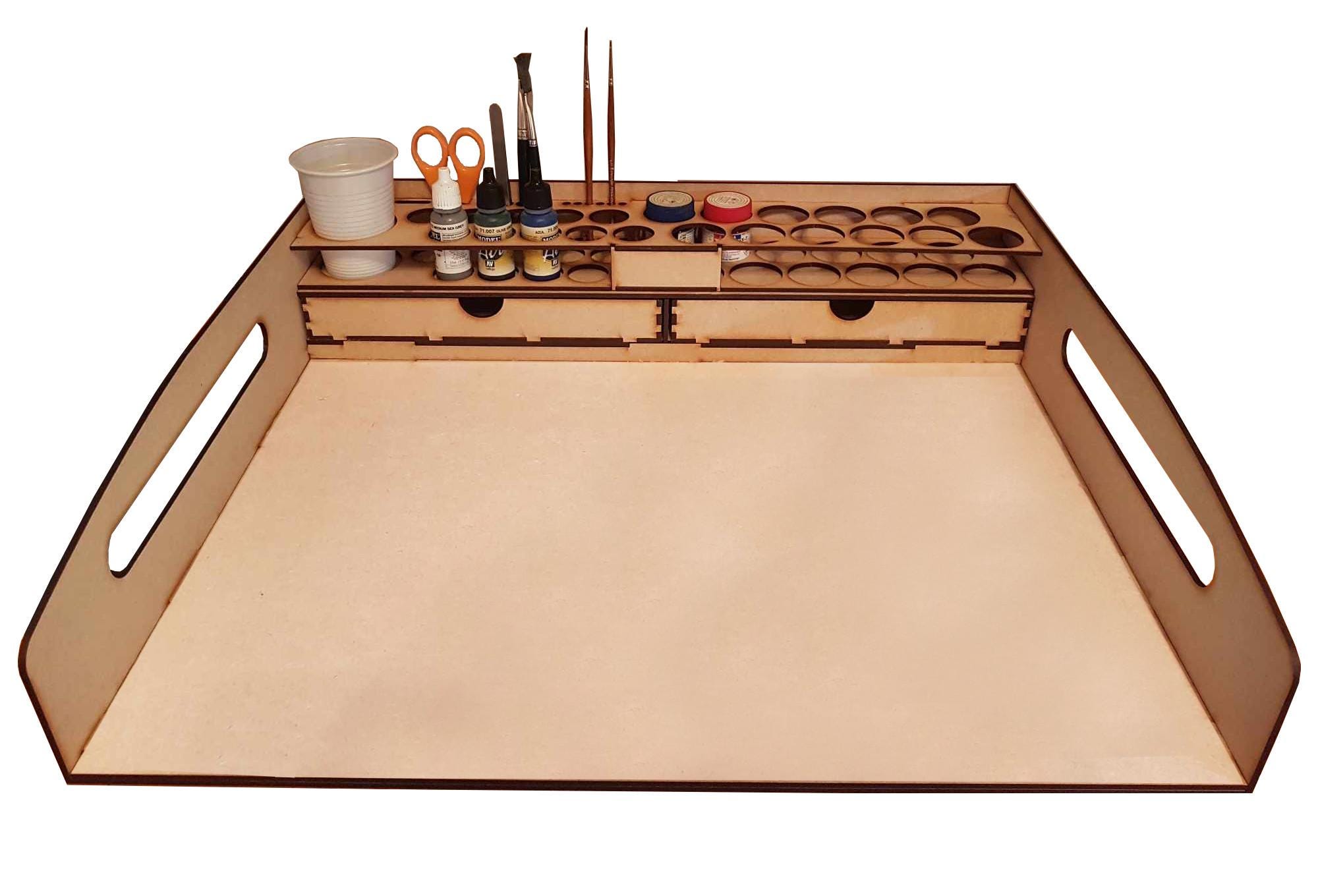A3 Modeller's Workstation Fits A3 Cutting Mat, Holds Vallejo, AK Paints ...