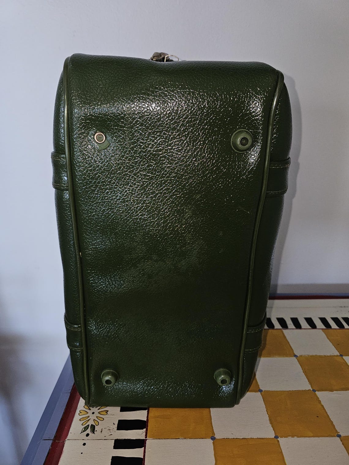 Vintage Green Leather MIT Purse - Etsy