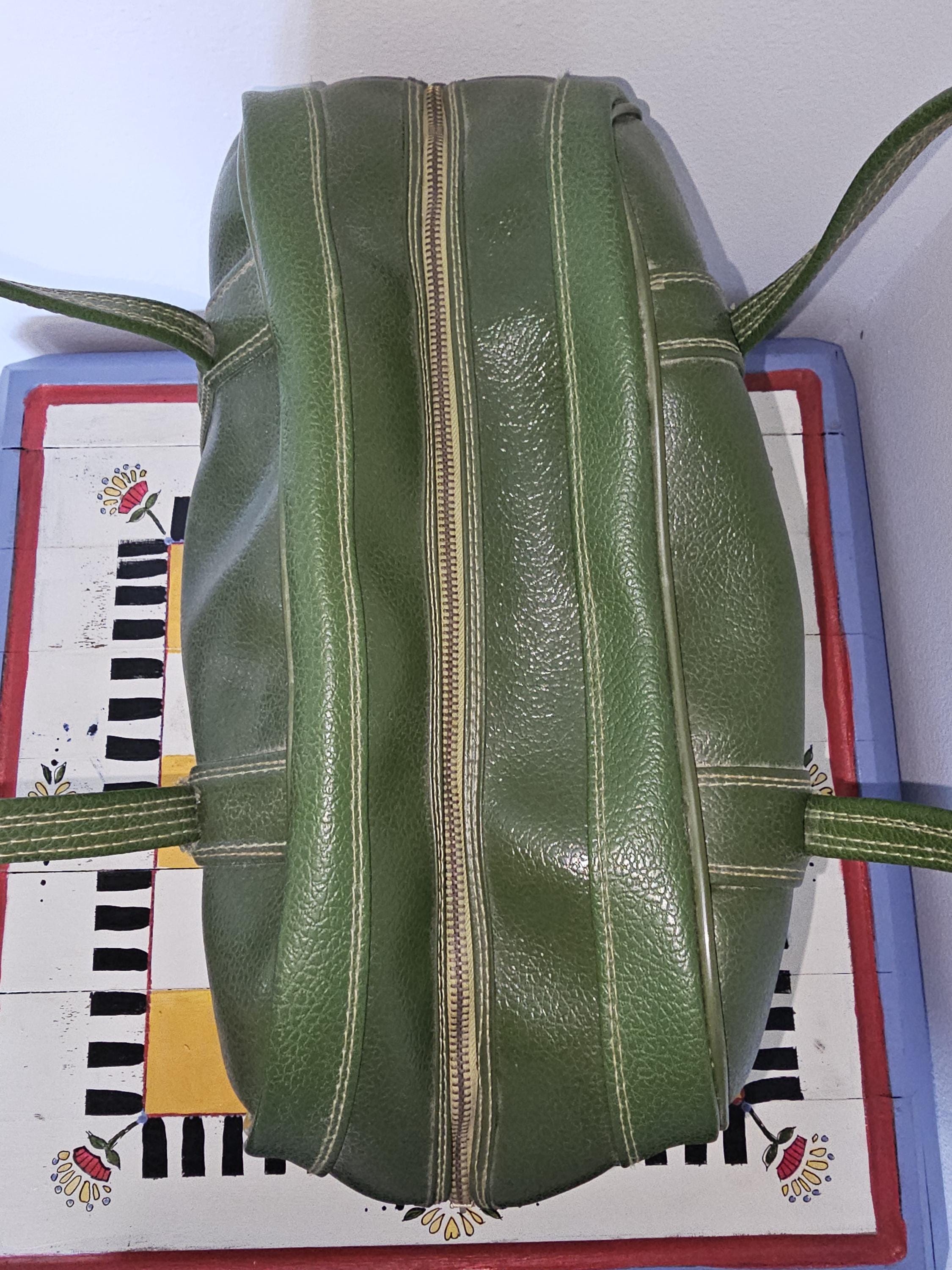 Vintage Green Leather MIT Purse - Etsy