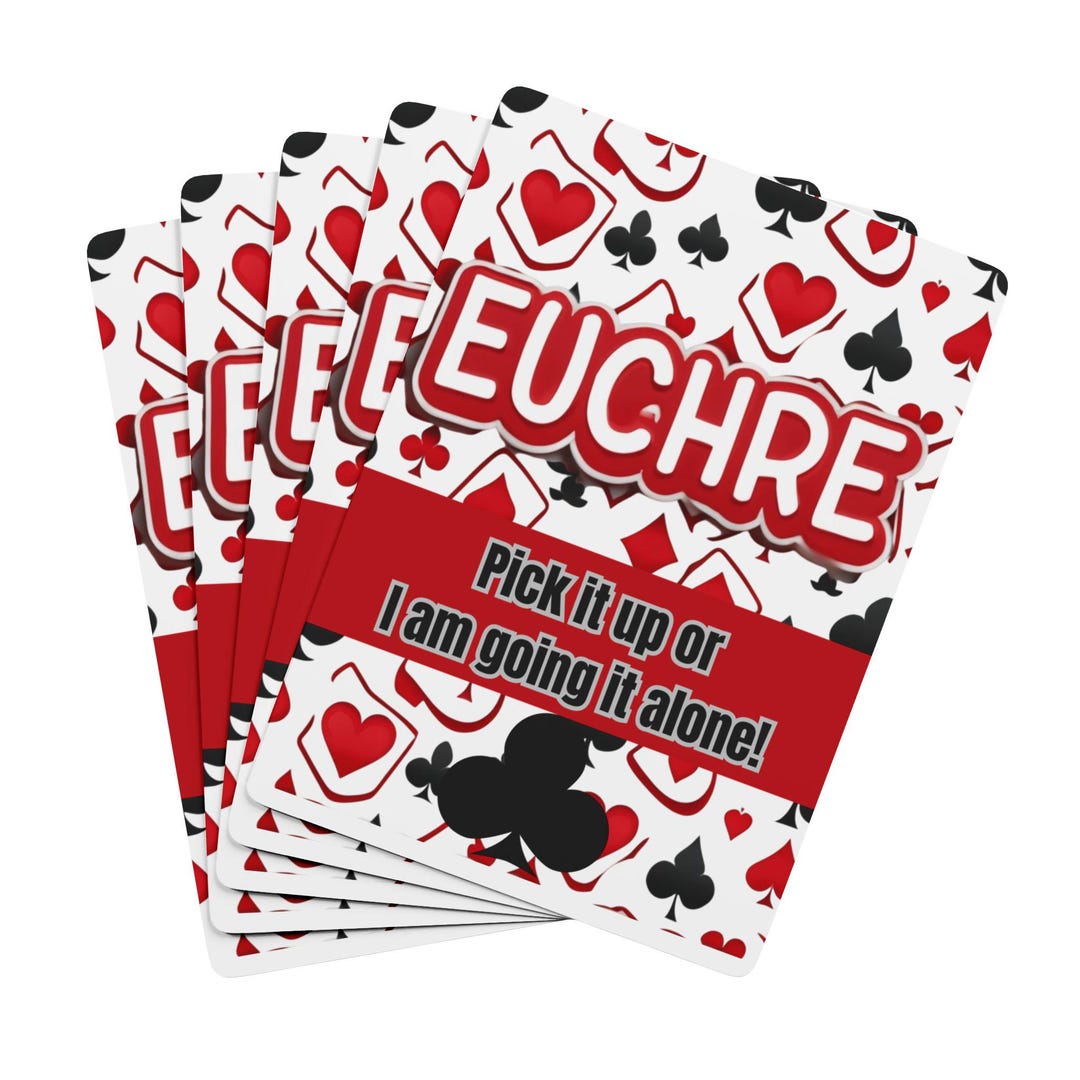 Euchre Personalized Playing Cards Set - Etsy