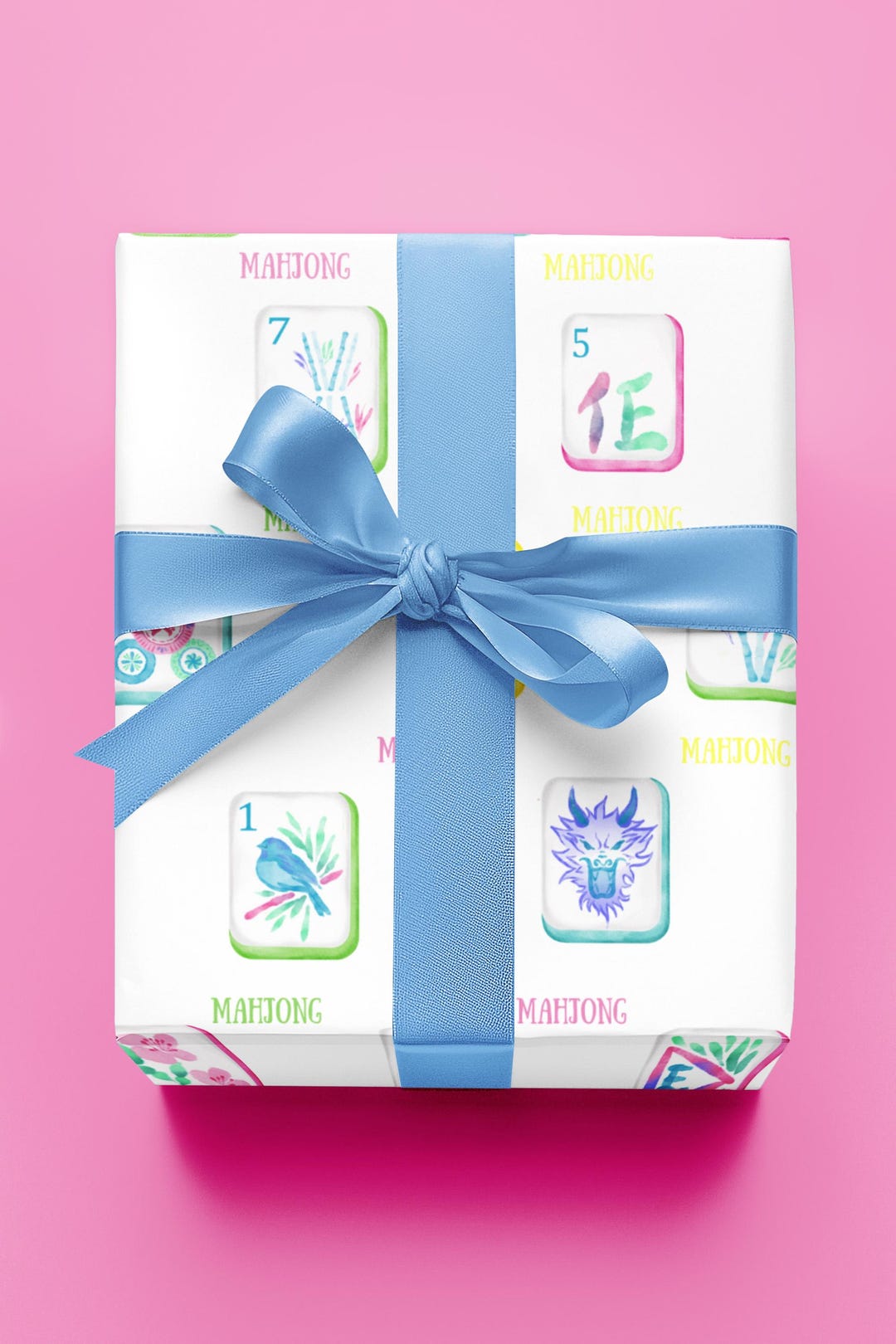 Mahjong Wrapping Paper, Mahjong Gift Wrap, Funny Mahjong Gift, Party ...