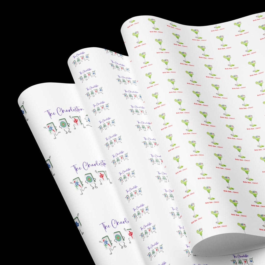 Mahjong Themed Wrapping Paper Sheets - Etsy