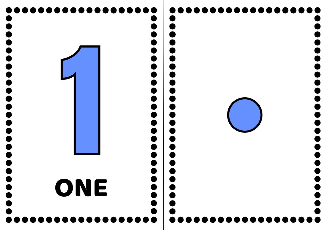 Number Matching Flashcards - Etsy