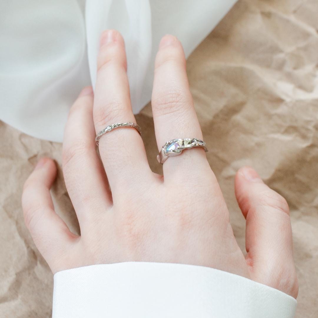 Elven Prism Ring, Mystical Brass Adjustable Ring - Etsy