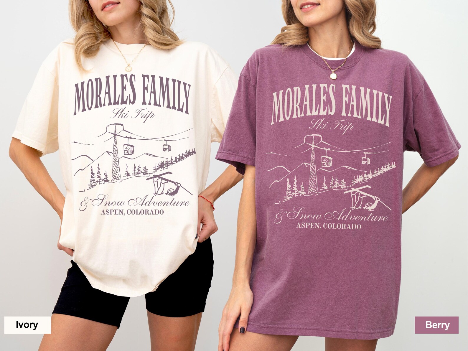 Ski Trip Shirts, Ski Resort Custom Shirts, Custom Ski Family Vacation ...
