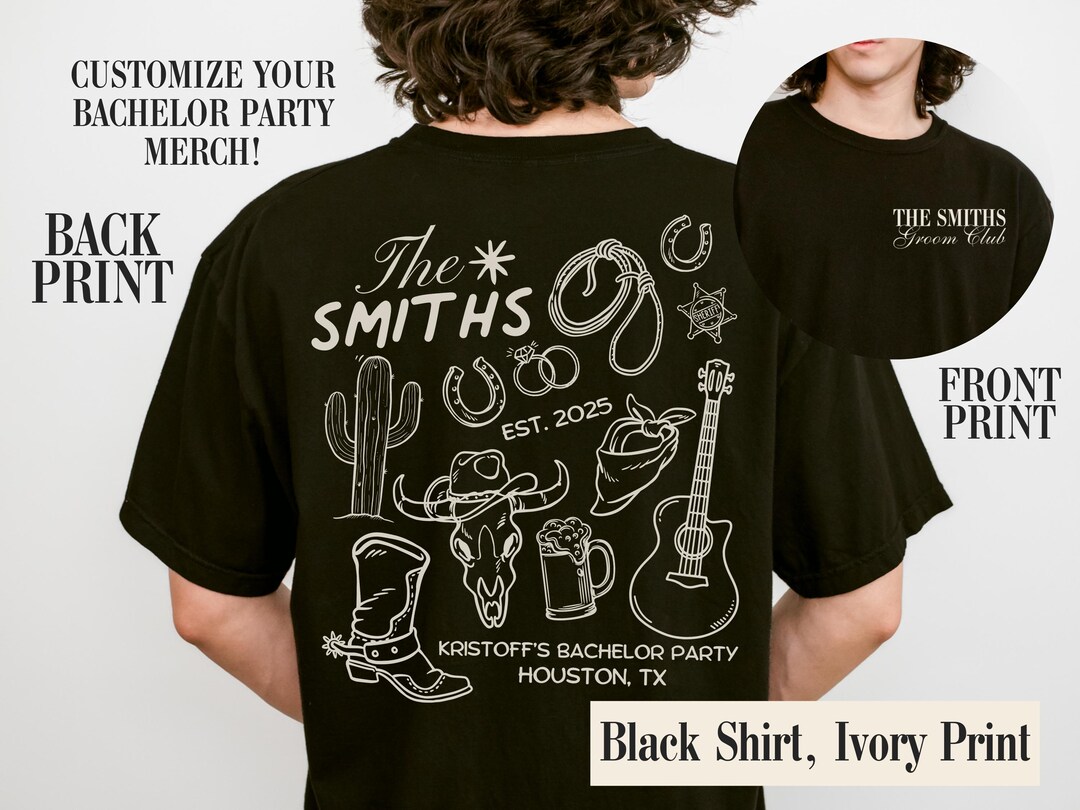 Western Bachelor Party Shirts, Last Rodeo Getting Hitched Bach Party ...