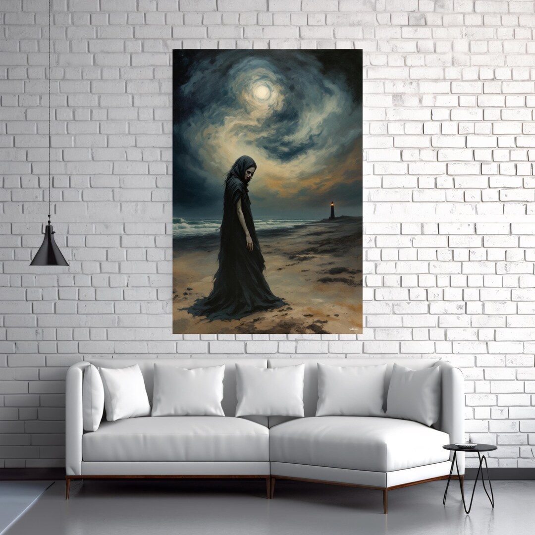 Gothic Ocean Wall Art Matte Canvas Nature Decor for Home Ideal for ...