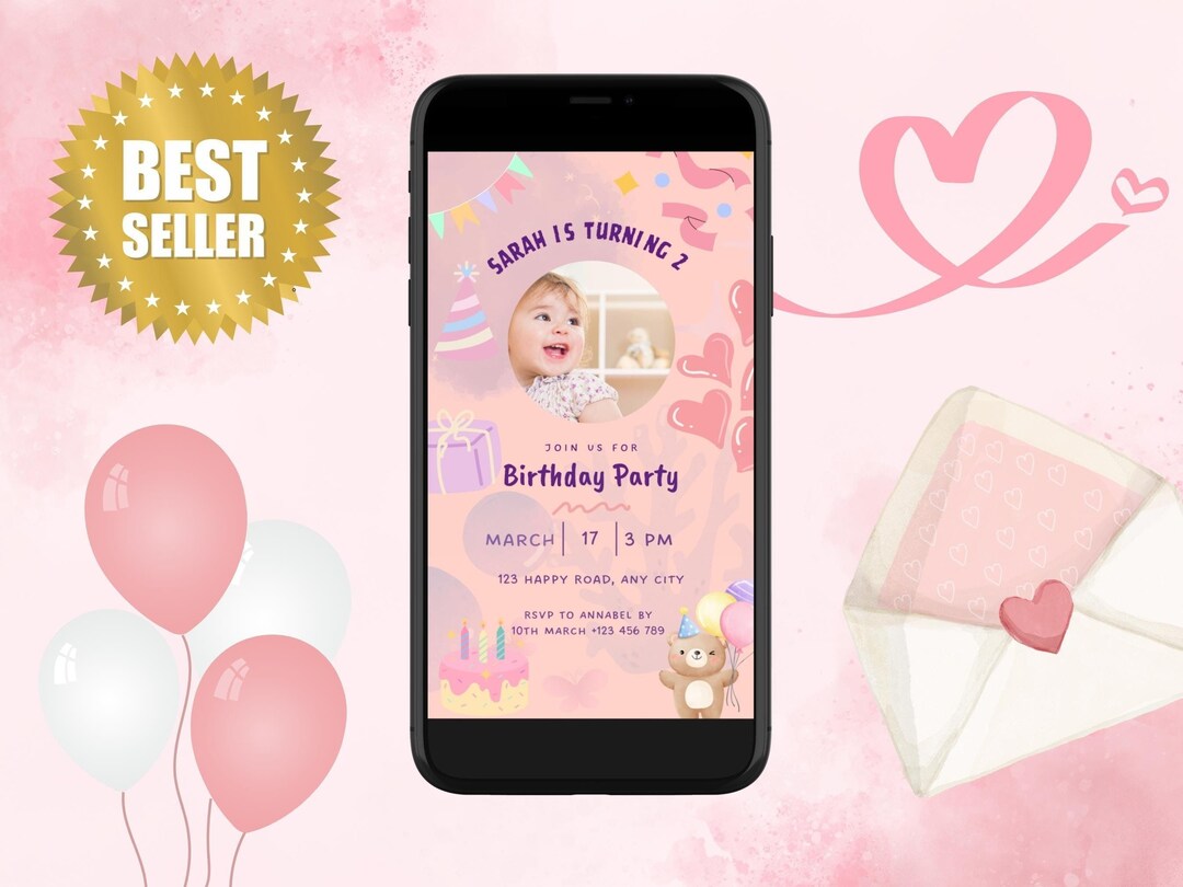 Editable Birthday Card Template, Ecard, Animated Birthday Card, Kids ...