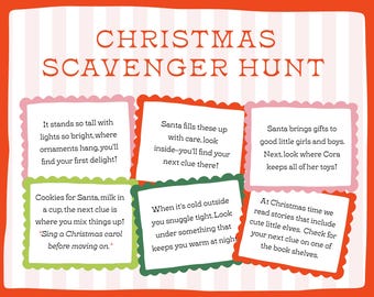 Christmas Scavenger Hunt for Kids, Holiday Games, Preschool, Scavenger ...