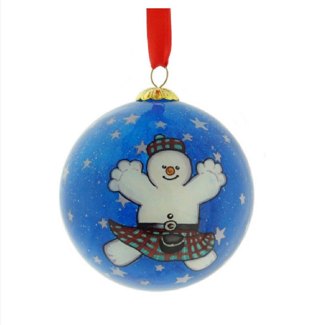 Scottish Snowman Christmas Tree Bauble - Christmas Tree Decoration ...