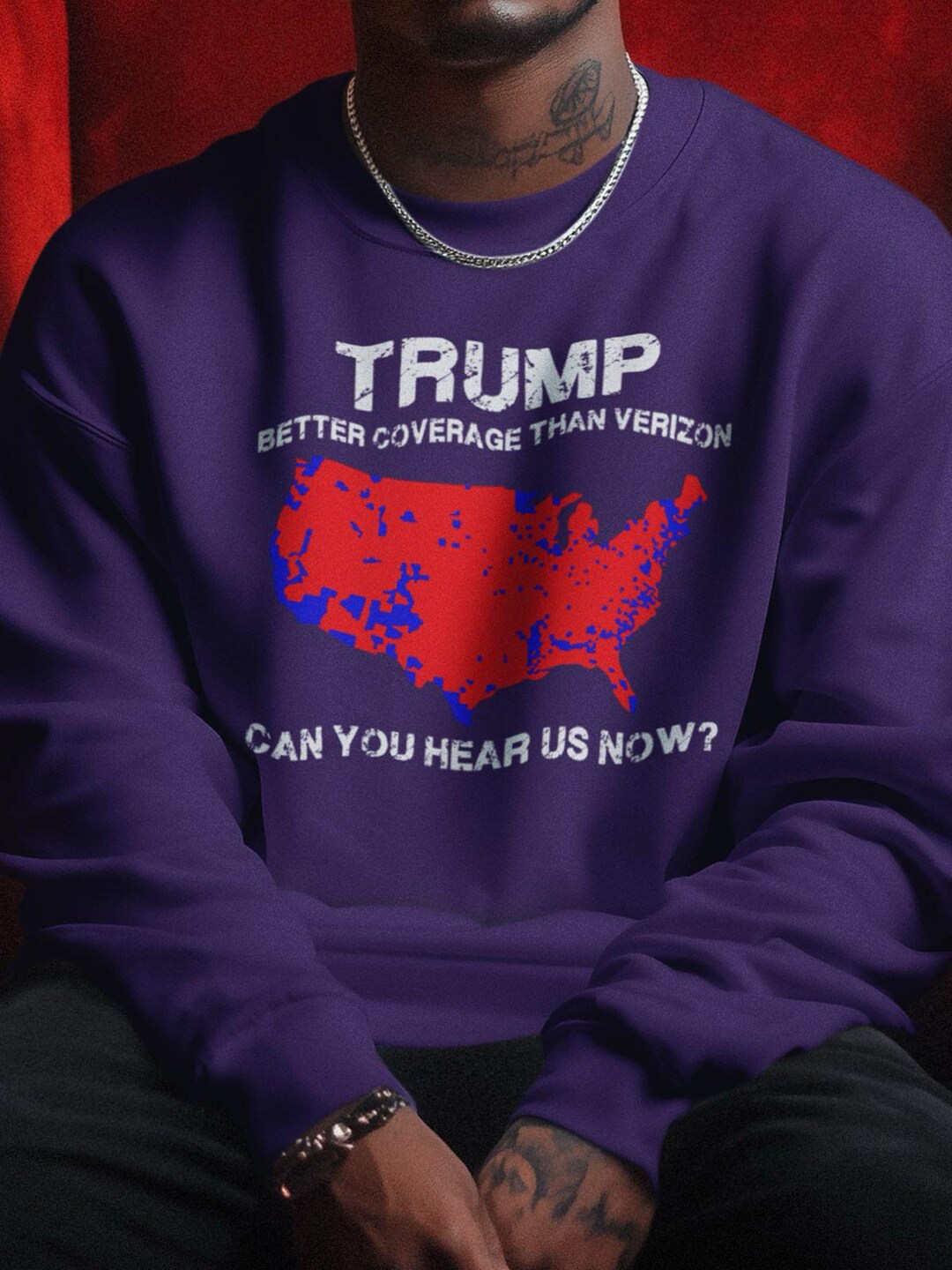 Trump 2024 Map T-shirt Better Coverage Than Verizon Patriotic USA ...