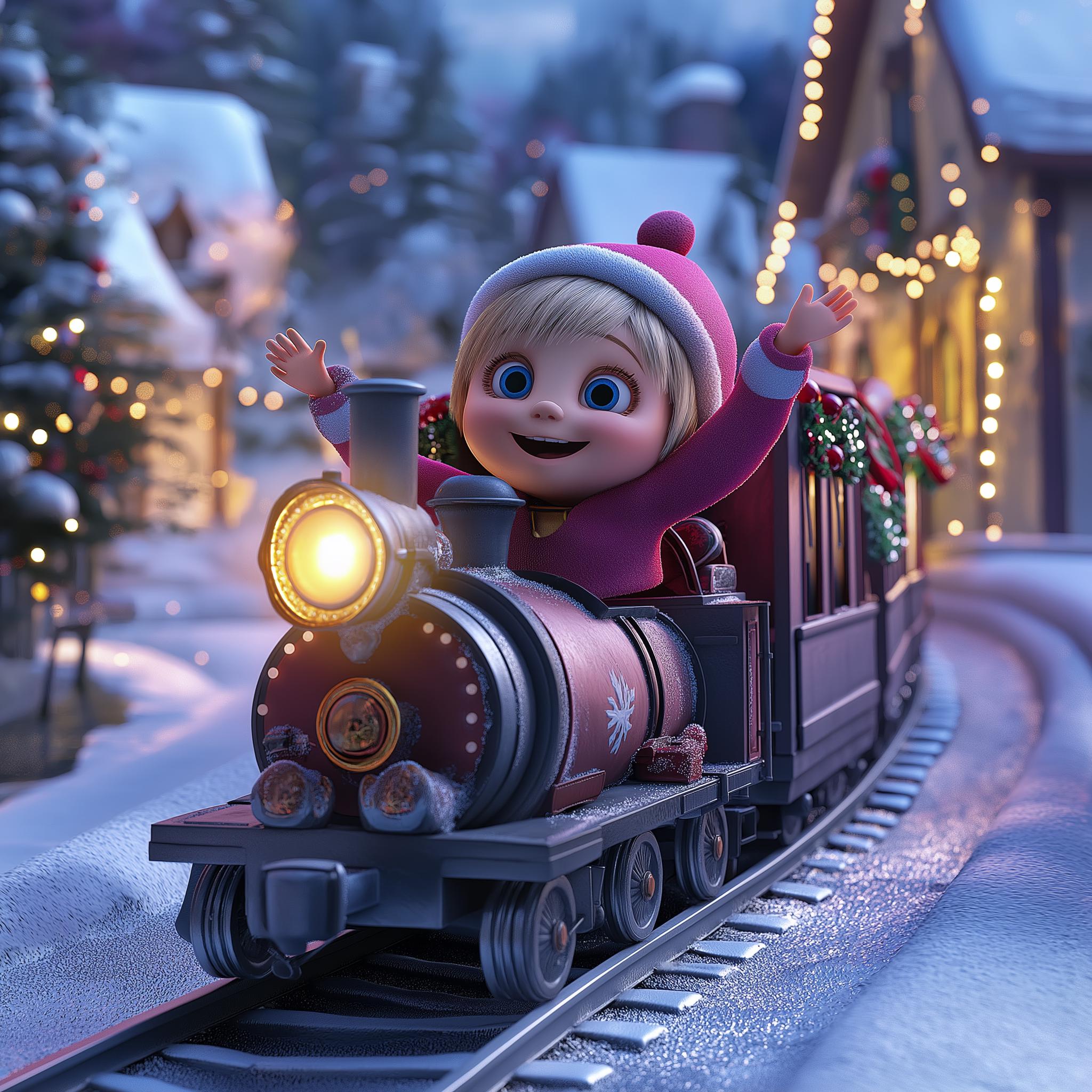 Masha and the Bear Winter Poster - Snowy Wonderland Wall Art for Kids ...