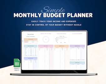 Budget Planner Google Sheet Monthly Budget Spreadsheet Paycheck Budget ...