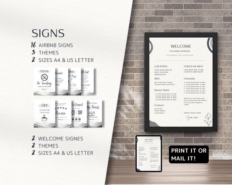 Airbnb Host Bundle: Welcome Book, Signs, Instagram Templates (canva) - Etsy