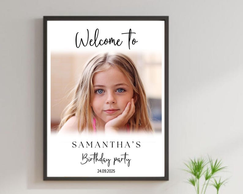 16th Birthday Photo Collage Template, Welcome Sign (digital Download ...
