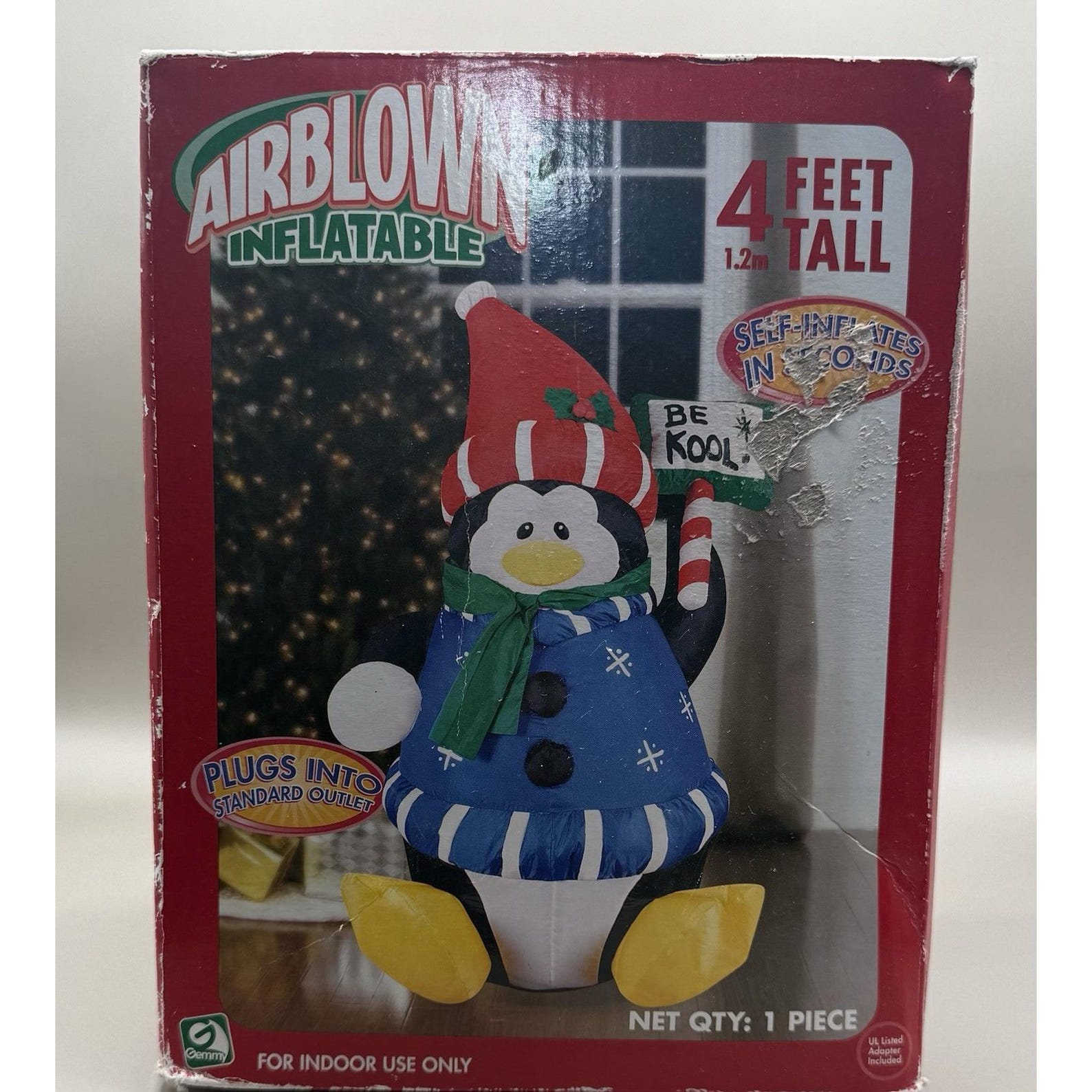 GEMMY Airblown 4ft Tall Inflatable Penguin Be Kool! Indoor 2004 VTG - Etsy