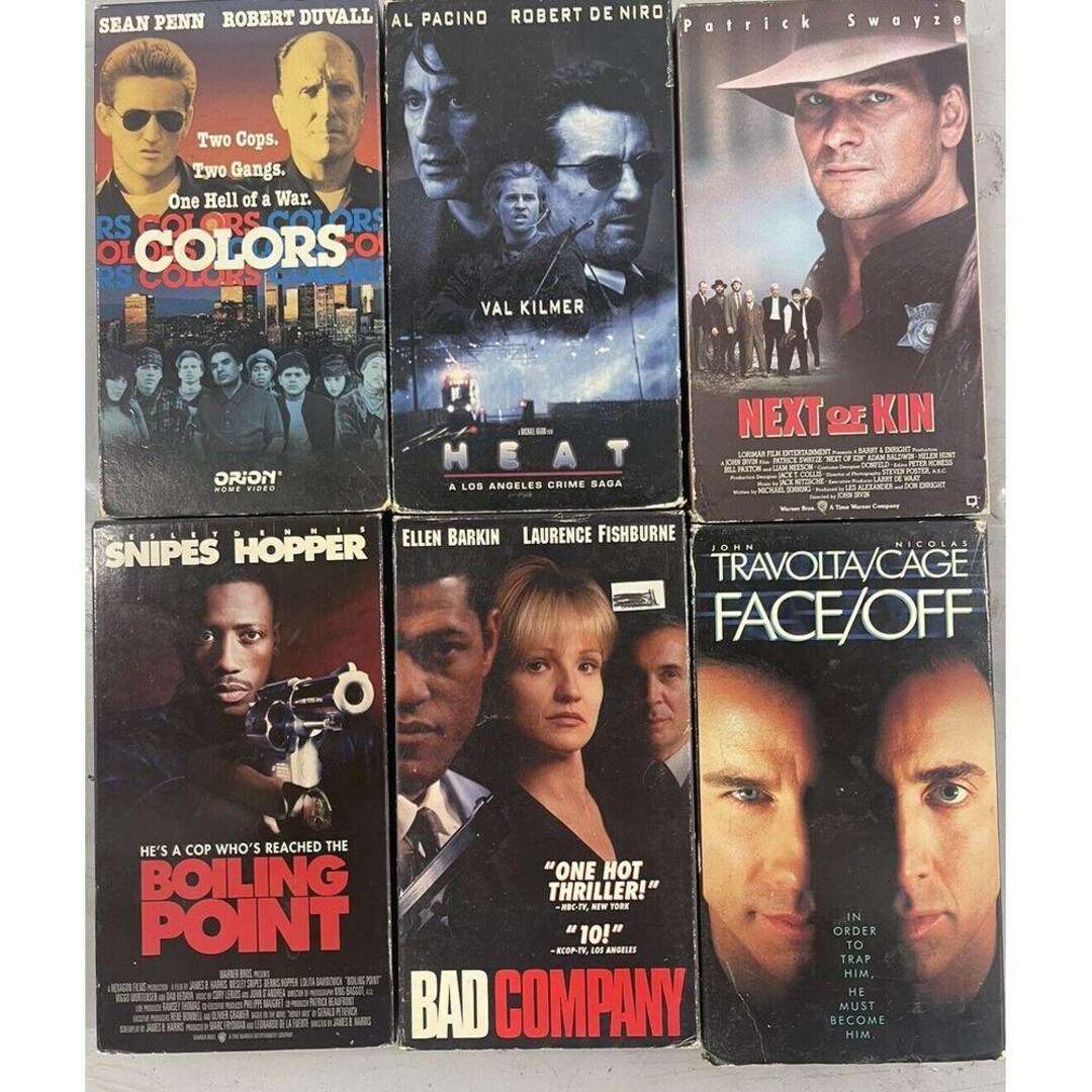 Lot of 7 Thriller VHS Face off Boiling Point Heat Bad Company Etc - Etsy