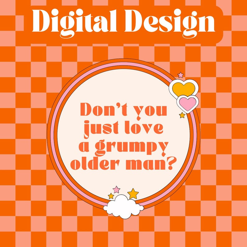 Grumpy Older Man - Etsy