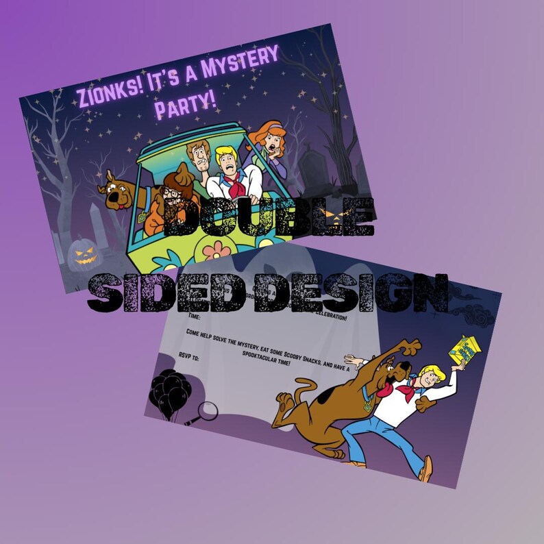 Scooby Doo Birthday Invitation - Etsy